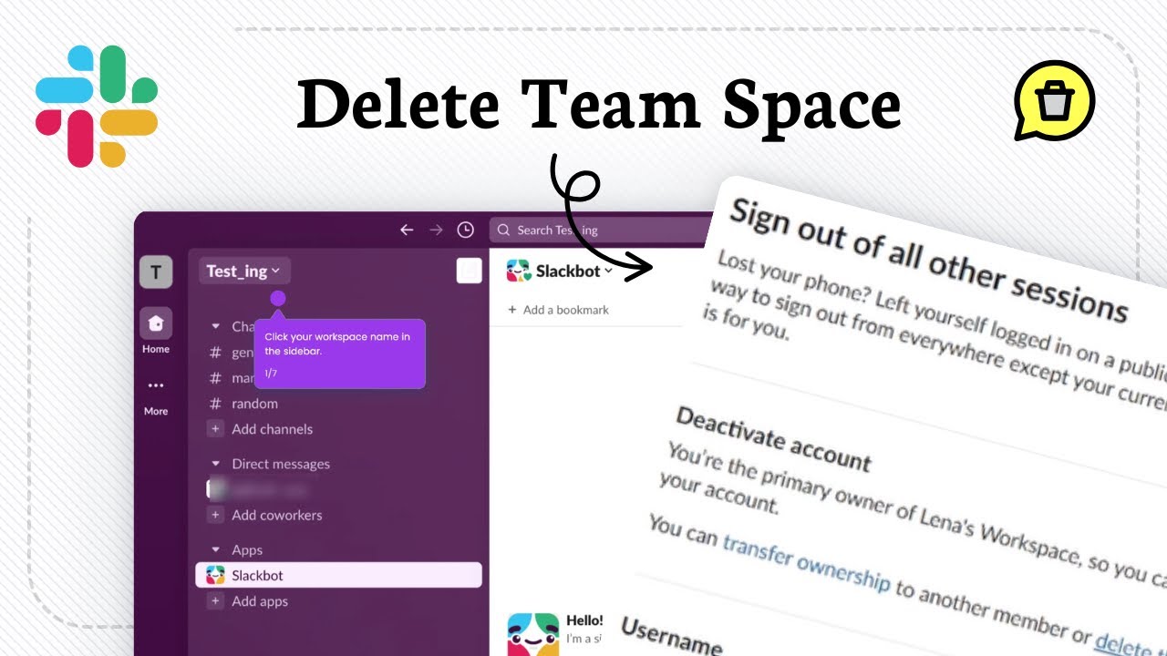How to delete a Slack workspace (Admin Control) - YouTube