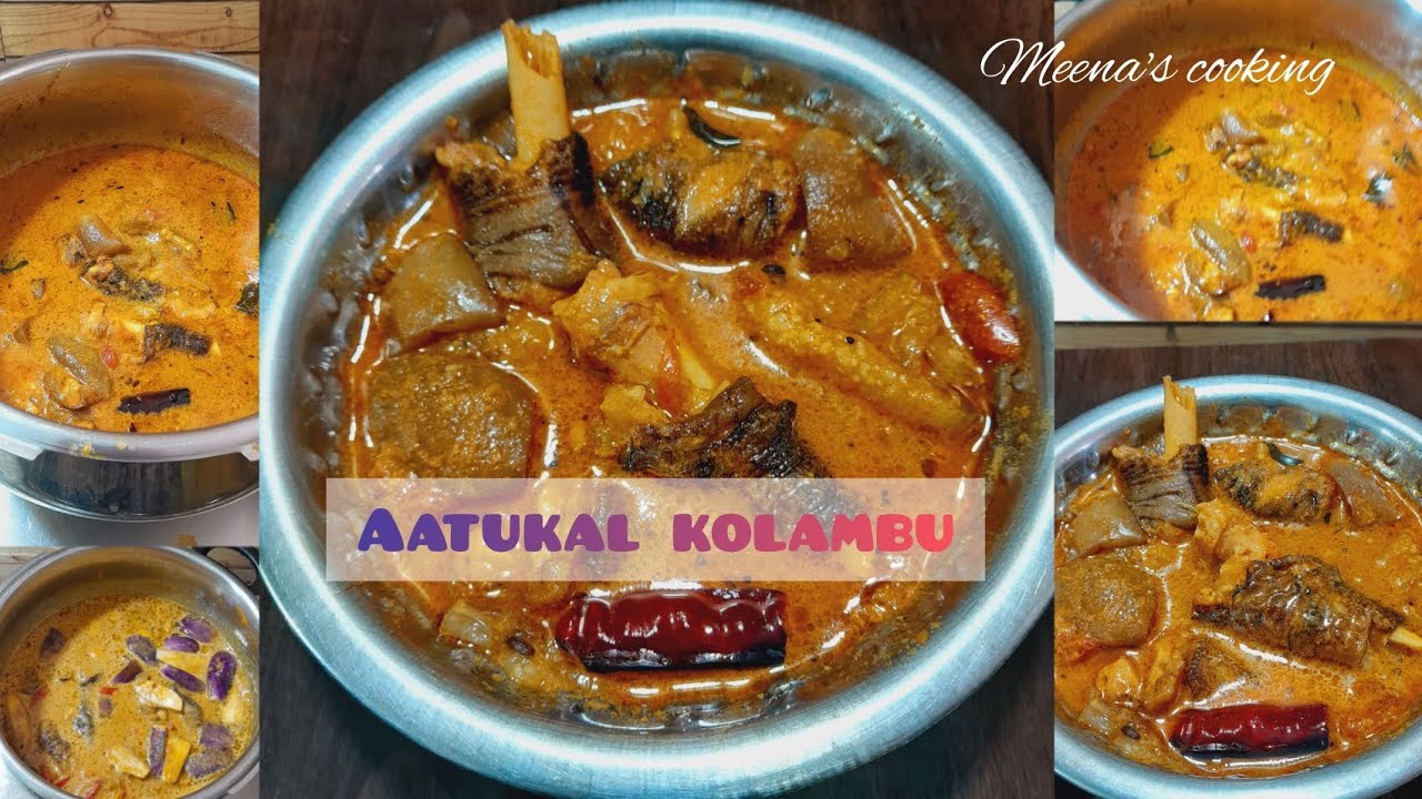 Aatukal Kolambu in Tamil | Village style cooking | Aatukal recipe ...