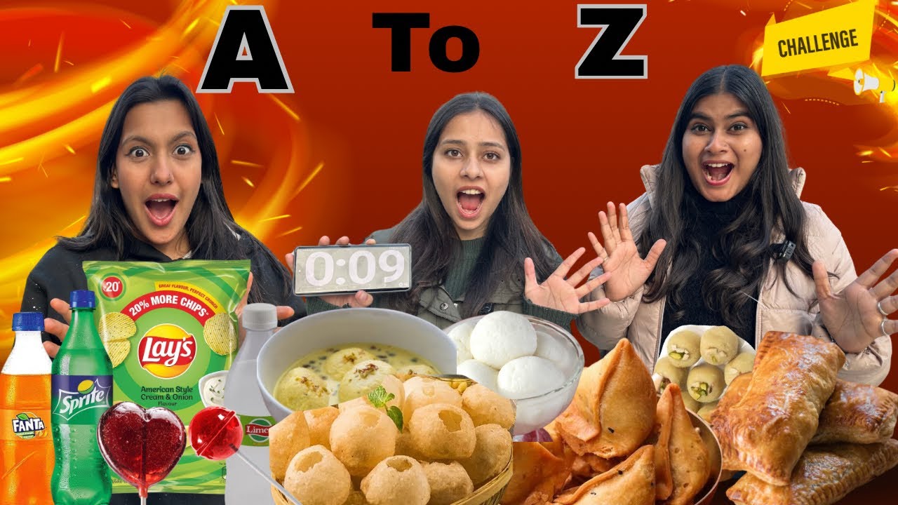 A To Z Food Eating Challenge || Who Wins?🏆10 Min Food Challenge - YouTube