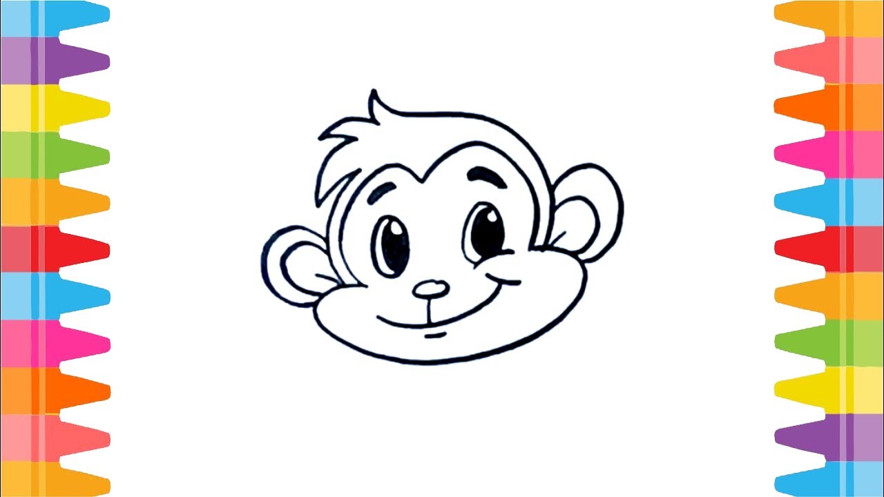 How to Draw Cute monkey face | Easy Drawings - YouTube
