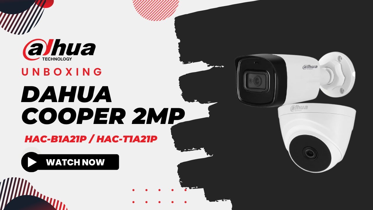 CCTV CAMERA DAHUA COOPER 2MP DH-HAC-B1A21 & DH-HAC-T1A21 - UNBOXING ...