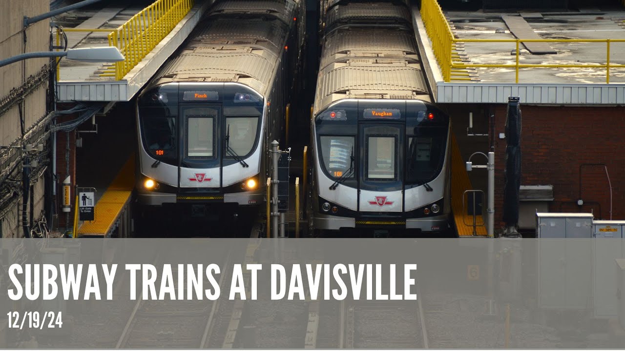 TTC Subway Trains at Davisville (12/19/24) - YouTube