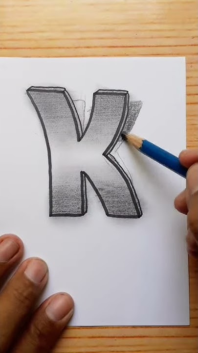 3d Drawing Letter K / How To Draw Easy Capital Alphabet For Beginners # ...