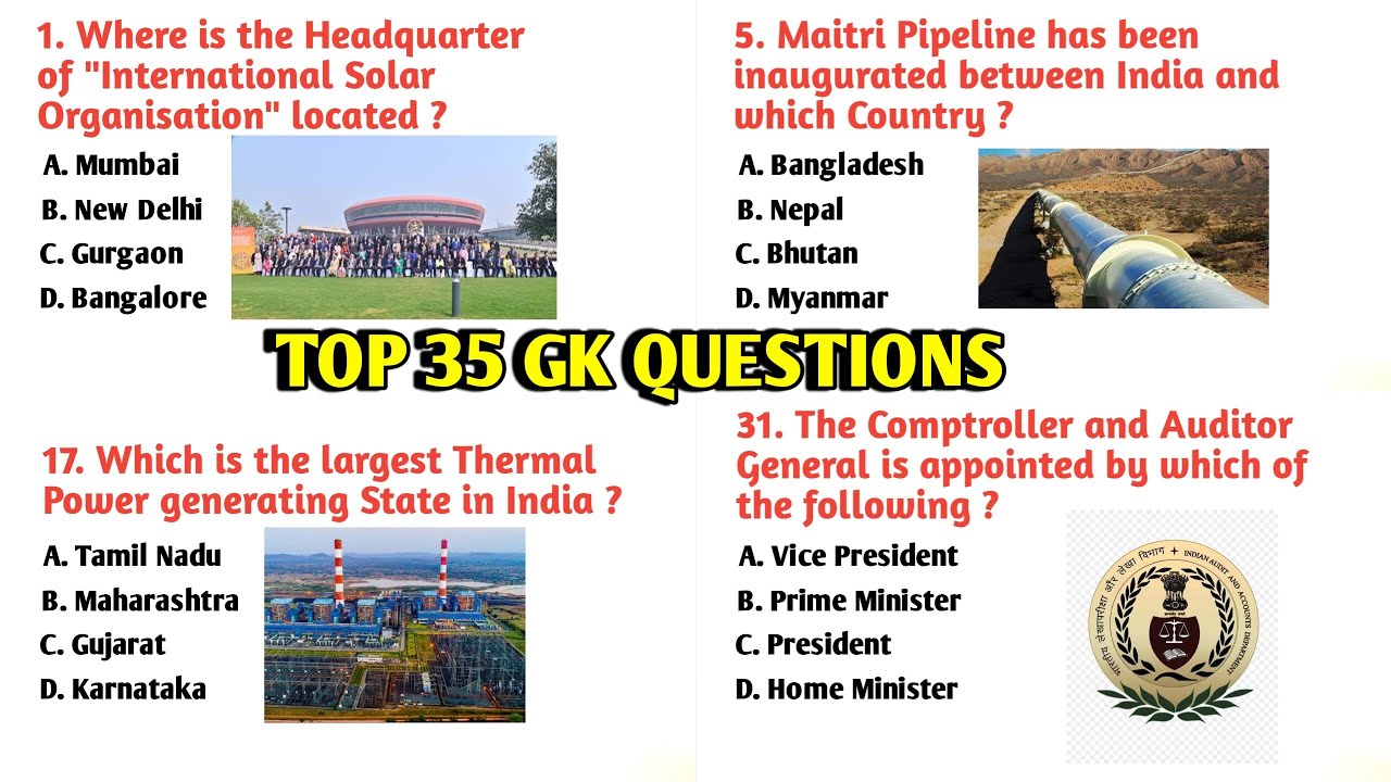 Top 35 Frequently asked GK Questions for All Competitive Exams ...
