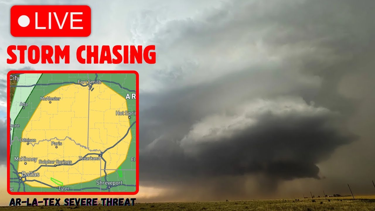 LIVE STORM CHASER: PHOTOGENIC SUPERCELLS/TORNADO IN OK/TX? - YouTube