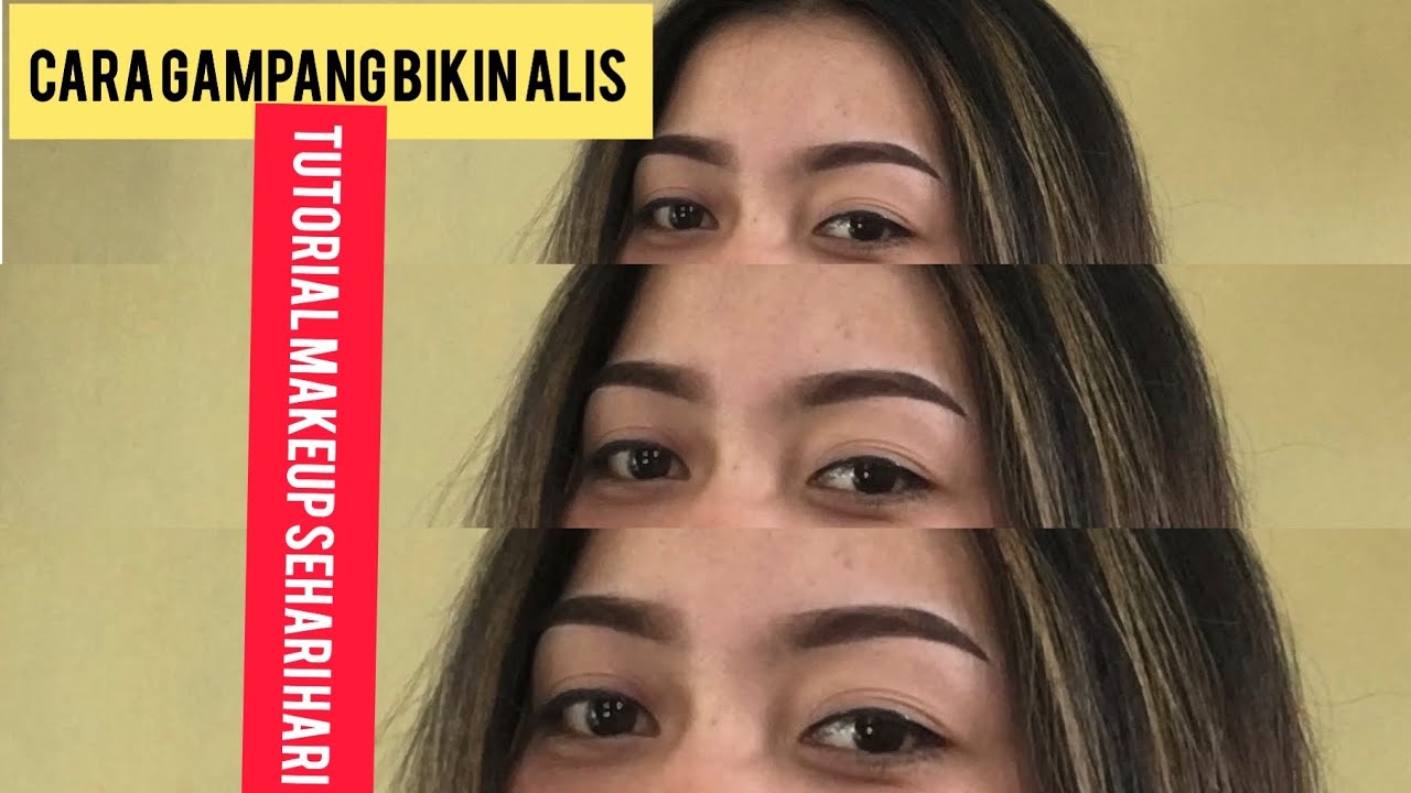 CARA GAMPANG BIKIN ALIS SENDIRI | tutorial makeup simple sehari hari ...