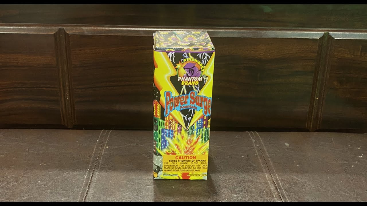 Phantom Fireworks - Power Surge Fountain - YouTube