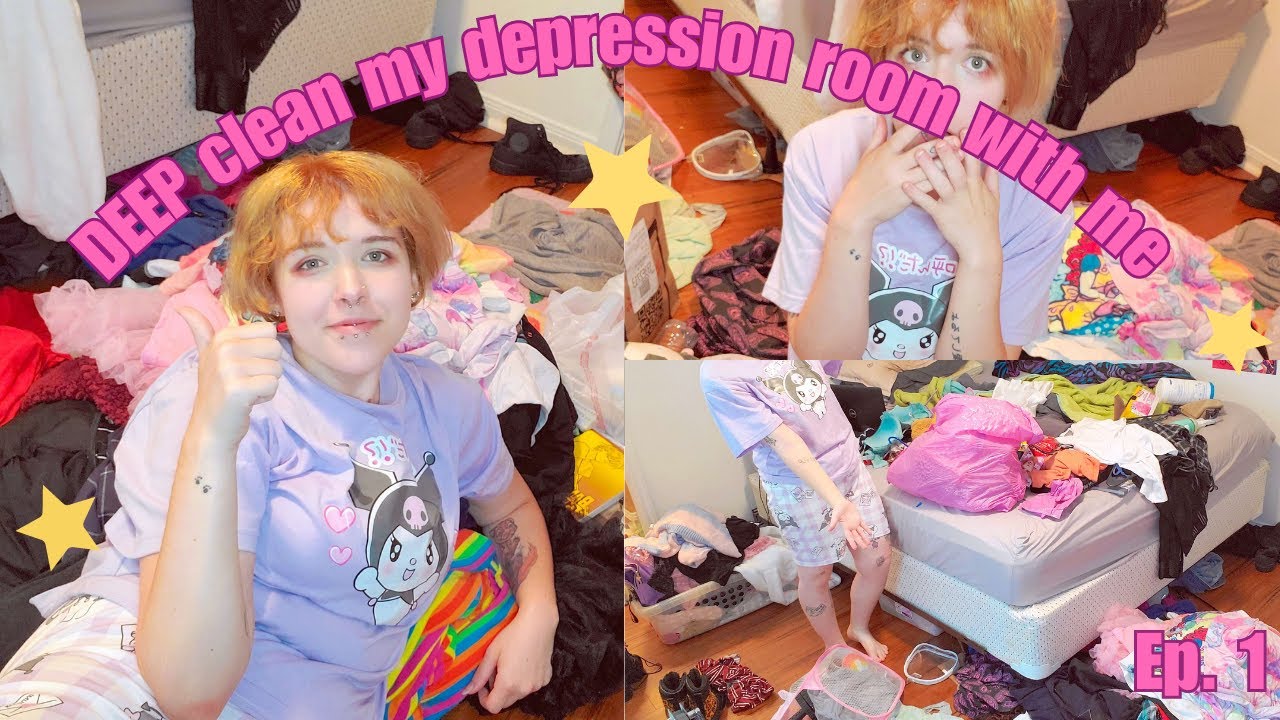DEEP clean my depression room with me - Japan prep pt. 1 🐻 - YouTube