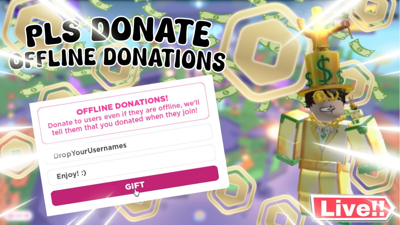 🔴LIVE Pls Donate💸💰Everyone Gets Robux🤑(DONO TTS 4+)#Robux #live # ...