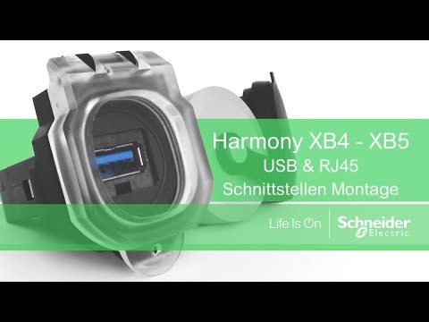 Harmony XB5 – Industrielle USB- und RJ45-Buchsen – Montage/Installation ...
