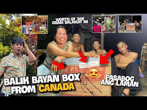 UNBOXING BALIKBAYAN BOX FROM CANADA GRABI PASABOG ANG LAMAN GRABING ...
