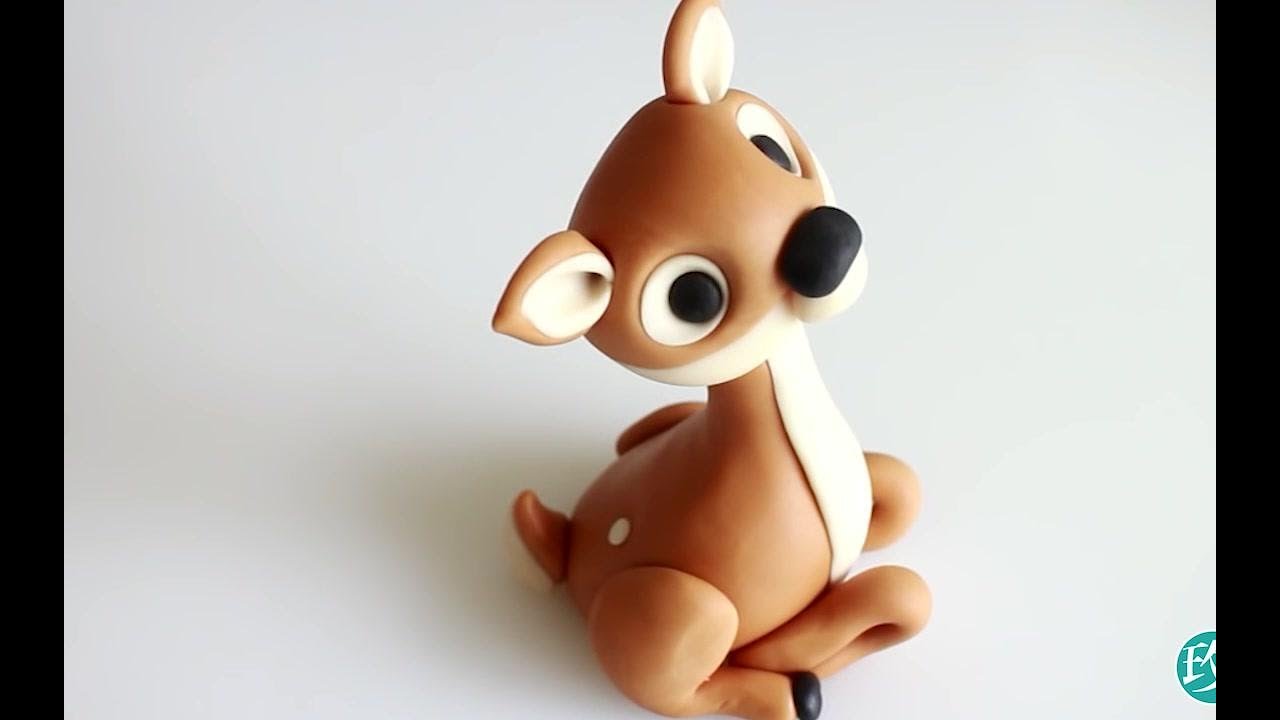 How to make a Little Fawn with easy clay - YouTube