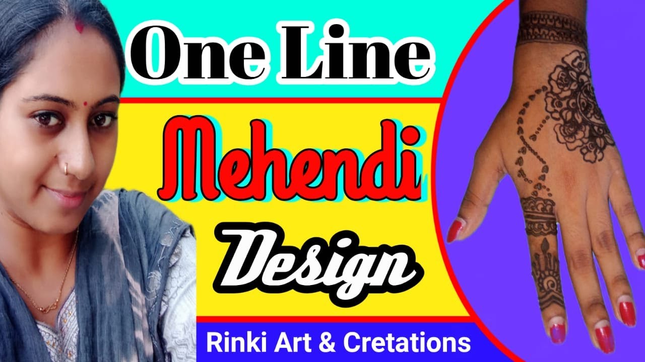 One Line Mehendi Design || Back side mehndi design - YouTube