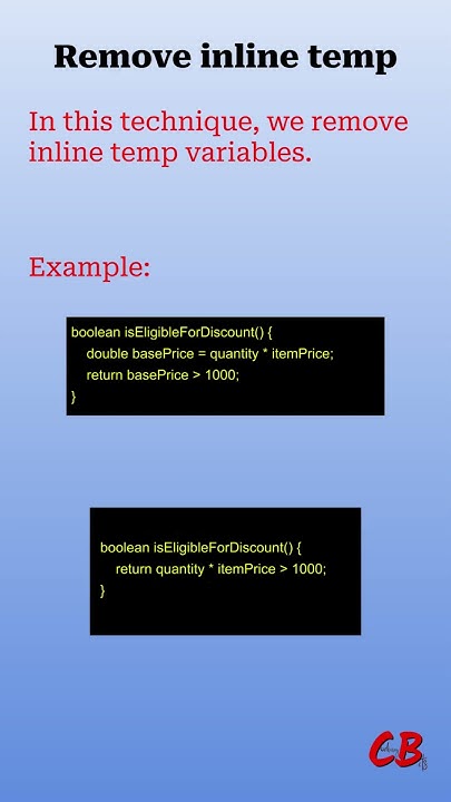 Code Refactoring Tips Java Coding Programming Tips Shorts Youtube