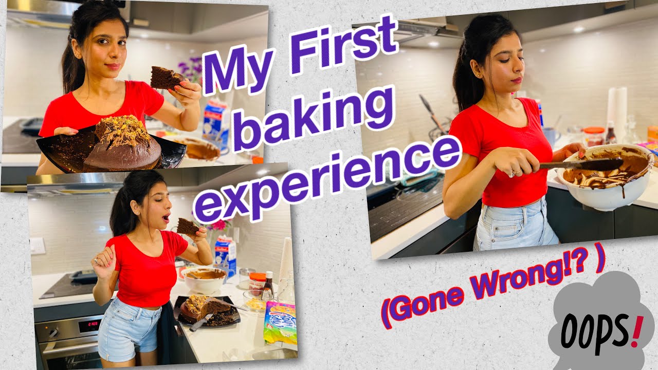 My First Chocolate Cake ! Baking Tutorial 💕 - YouTube