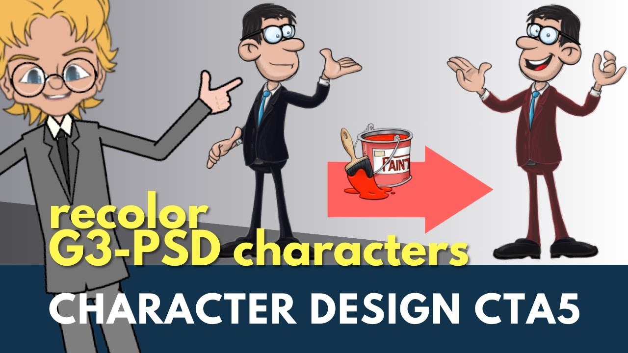How to Recolor G3-PSD Cartoon Animator Characters #reallusion ...