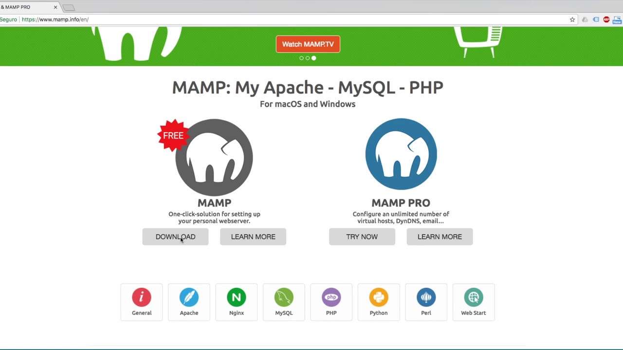 Instalacion MAMP en mac os - YouTube