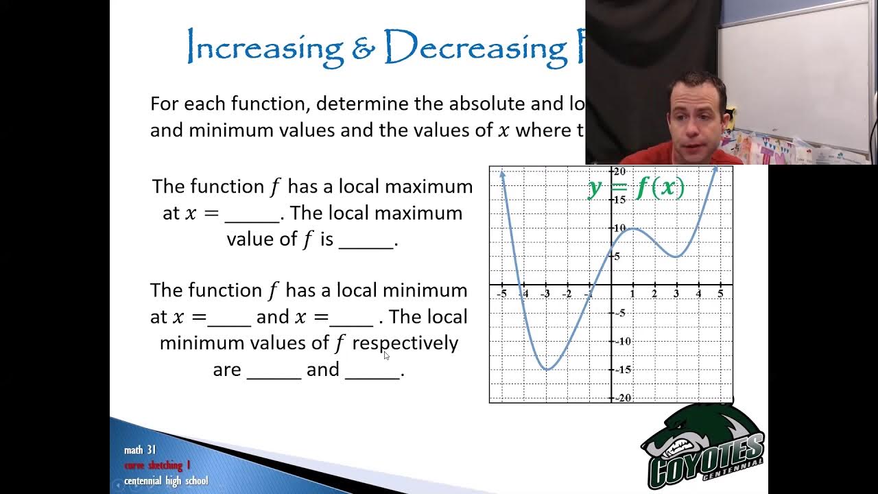 Math 31 - Lesson 3.1 - increasing and decreasing functions - YouTube