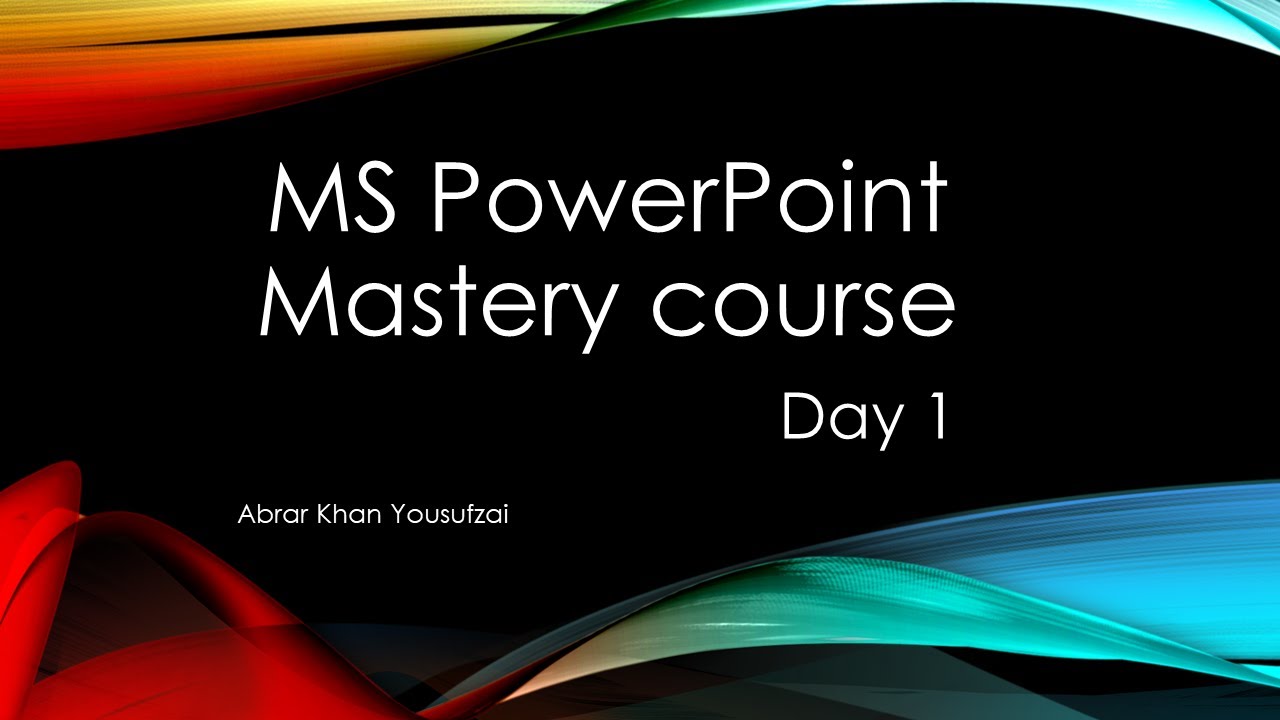MASTERING MS PowerPoint in 2024 Made Easy - First Day - YouTube