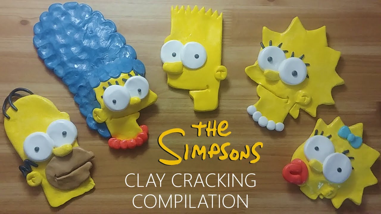 The Simpsons family clay cracking compilation 심슨 가족 점토 부수기 위주로 편집 - YouTube