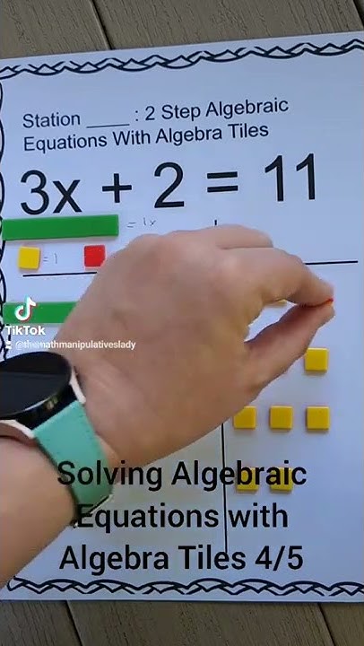 Solve 2 Step Equations with Algebra Tiles - YouTube