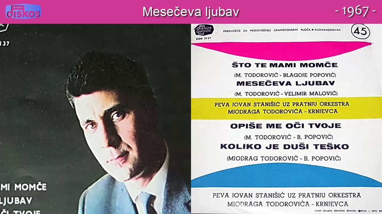 Jovan Stanisic - Meseceva ljubav - (Audio 1967) - YouTube