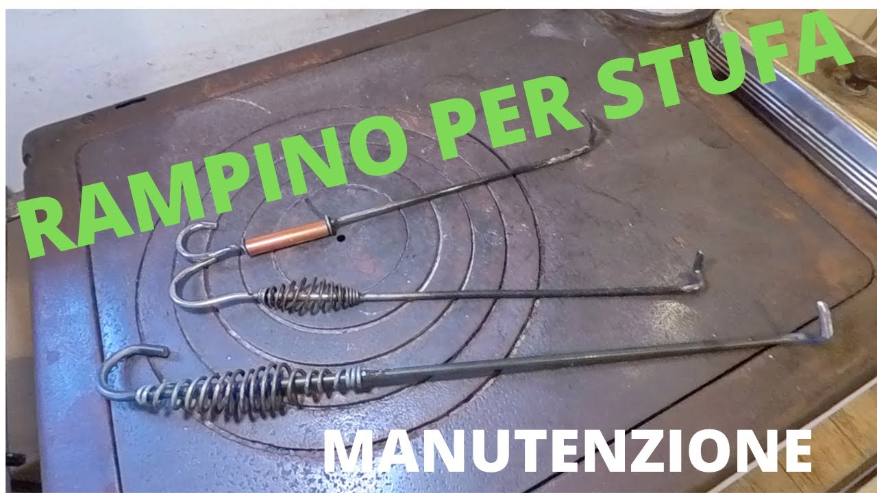 rampino per stufa e cucina economica a legna - YouTube
