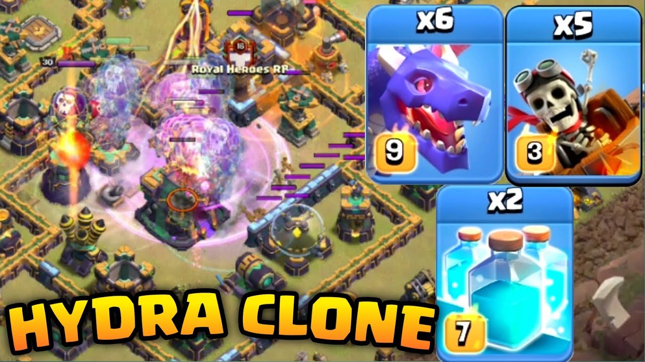 Hydra Clone Easy and Powerful TH14 Attack Strategy | Dragon + Dragon ...