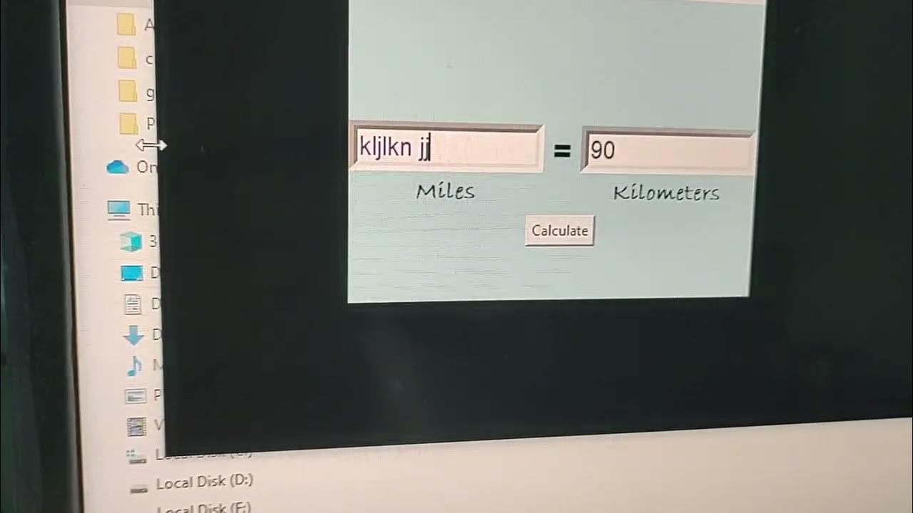 Miles to Km python tkinter app - YouTube