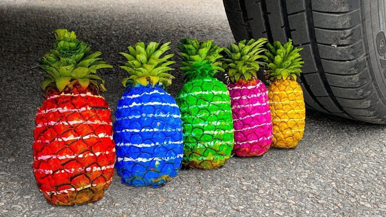 Experiment Car vs Pineapple | Best Crushing things with car Compilation ...
