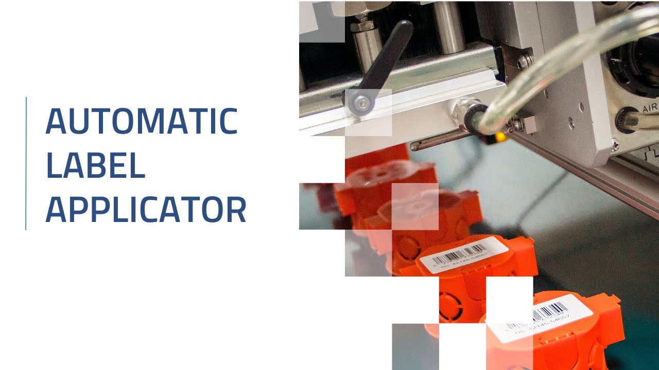 Automatic label applicator - marking directly on the production line ...