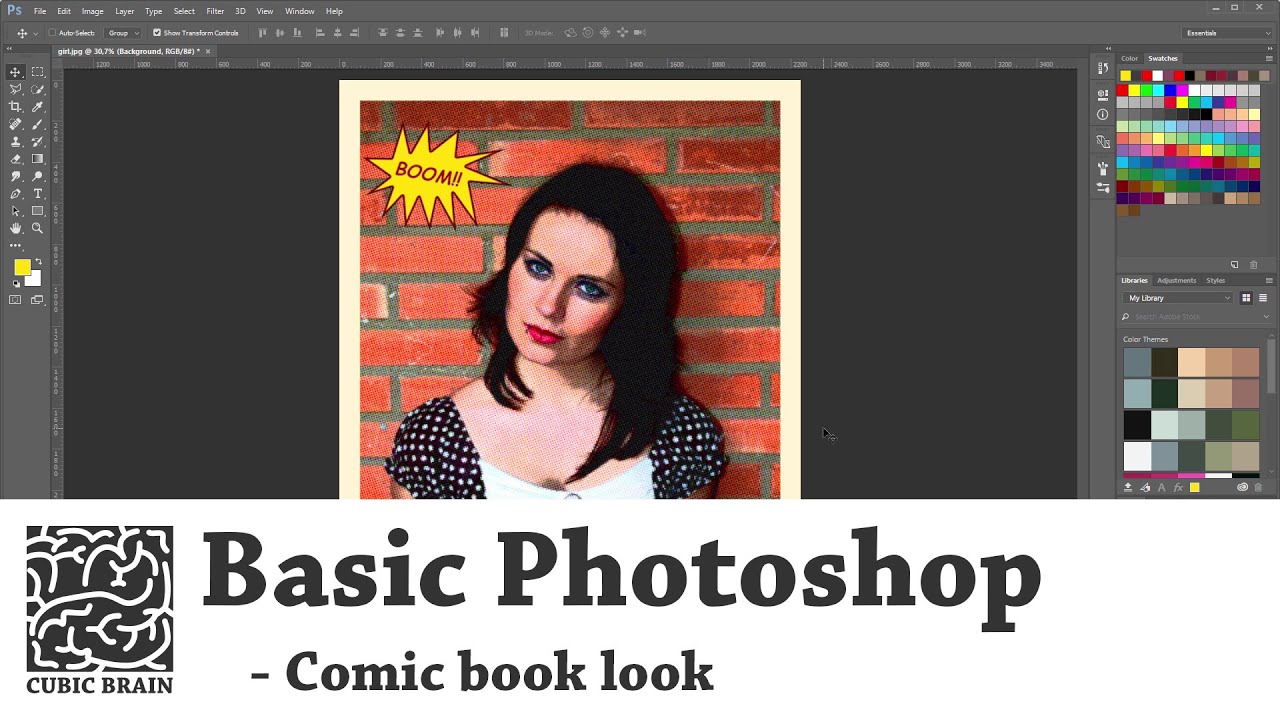Comic Book Look - Basic Photoshop tutorial - YouTube