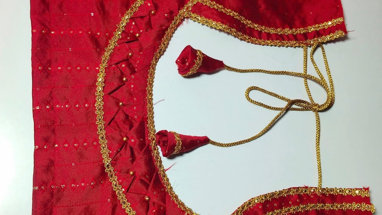 easy blouse design #how to make blouse back neck #blouse designs - YouTube