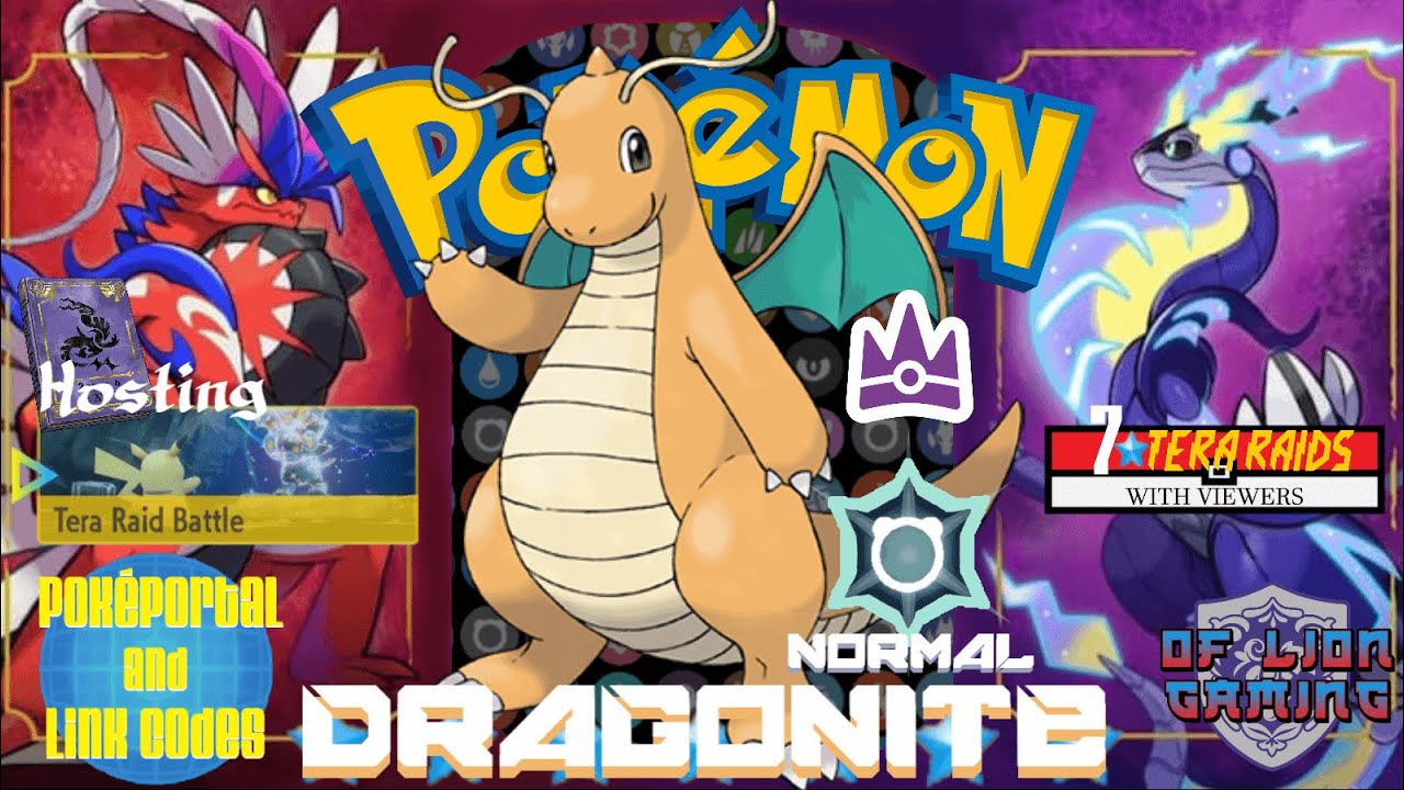 Dragonite 7 Star Tera Raids|Pokémon Violet | PokéPortal And Link Codes ...