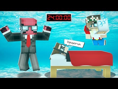 24 SAAT SUYUN ALTINDA KALDIK! 😱 - Minecraft