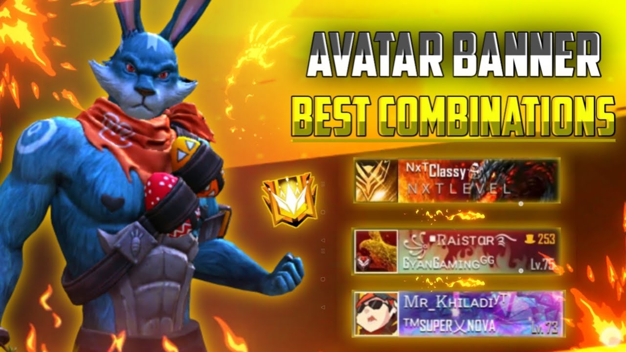 FREE FIRE AVTAR BANNER BEST COMBINATION// AVTAR BANNER COMBINATION ...