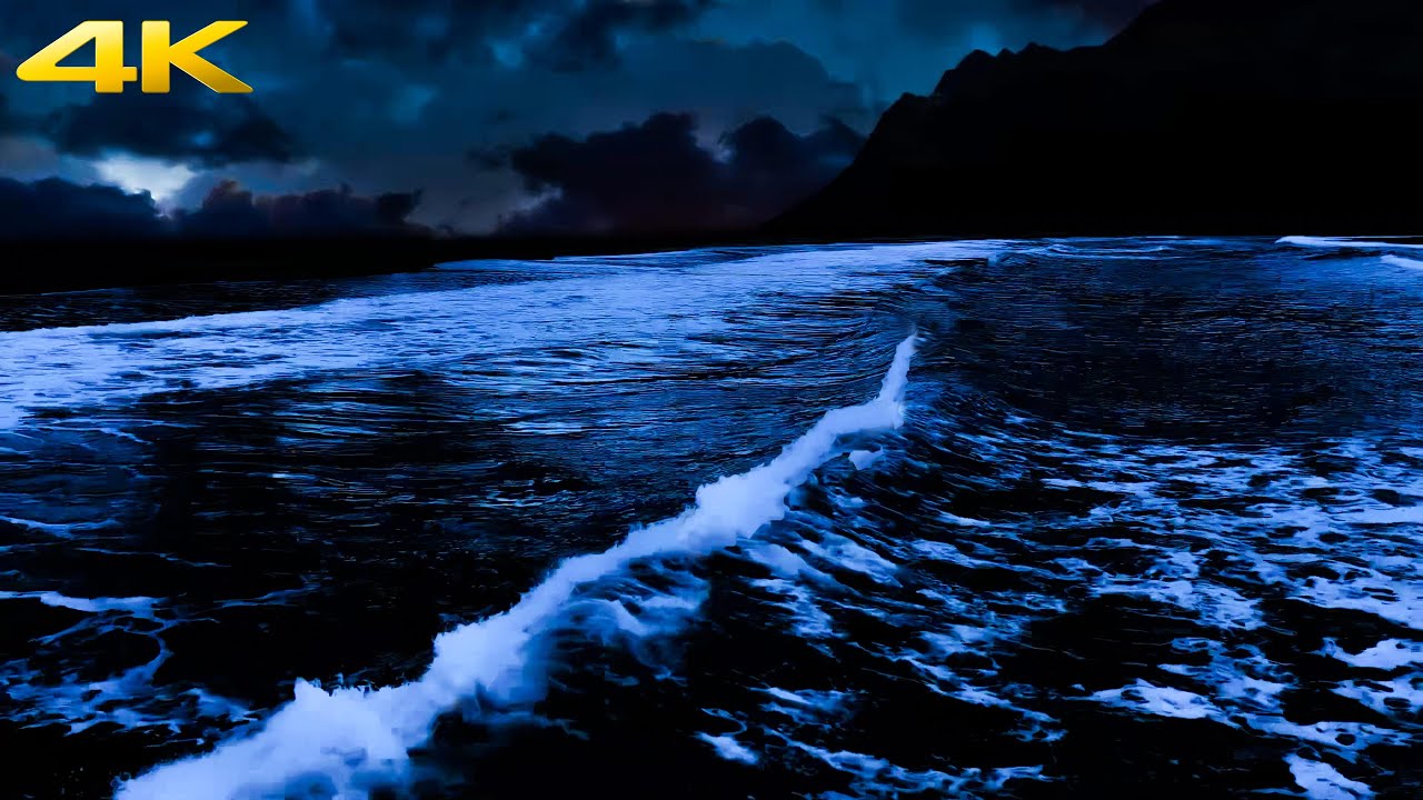 Ocean Wave Sounds at Night - Stop Overthinking & Sleep Instantly With Big Wave Ocean Sounds ...