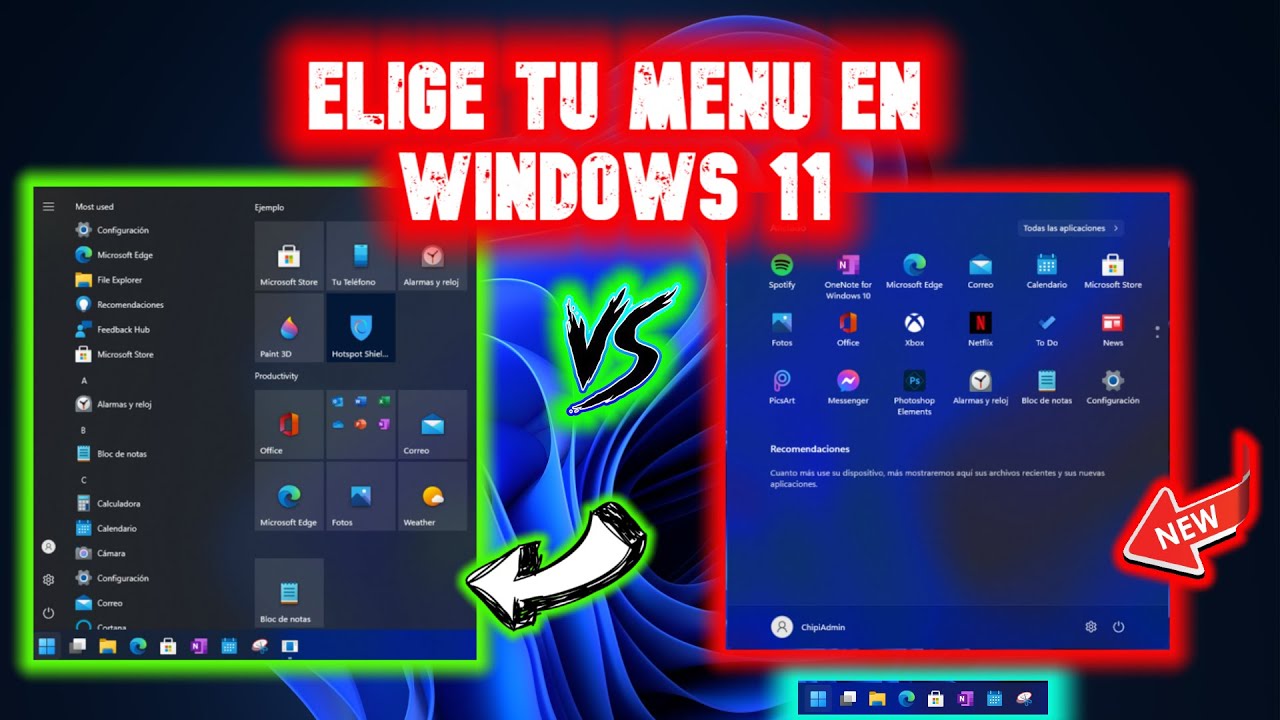 💯 Cambiar el menu de inicio de Windows 11 | 💡 Cómo poner el menú de ...