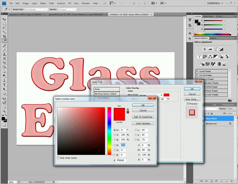 Glass effect tutorial in photoshop - YouTube
