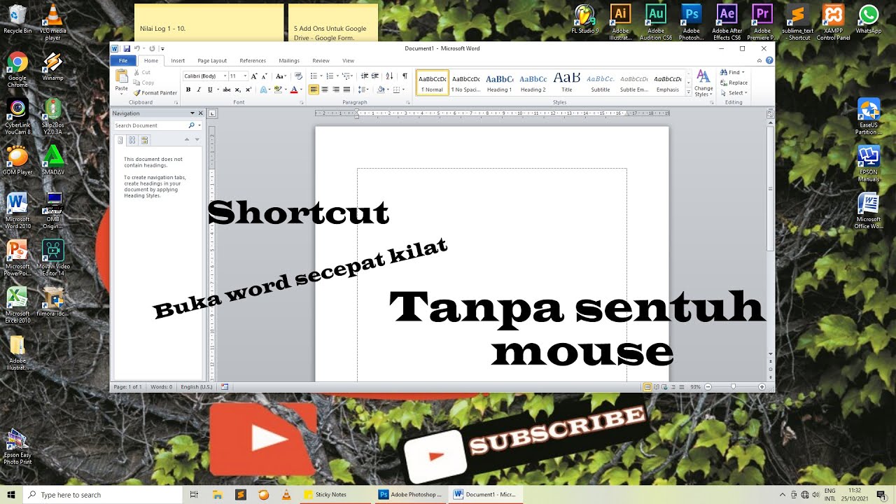 Mengatur Buka word dengan Shortcut || Pintasan Buka Word tanpa sentuh ...