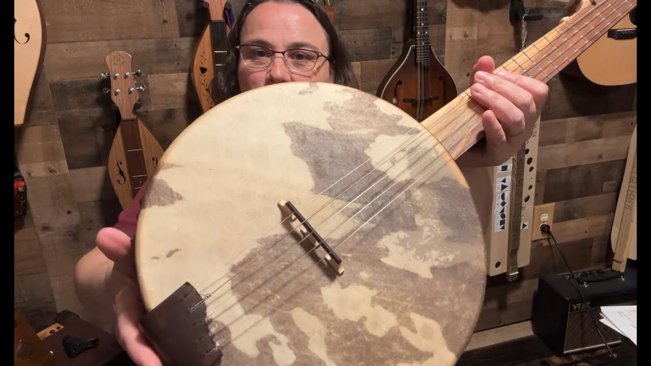 Cool new skin head on tackhead banjo - YouTube
