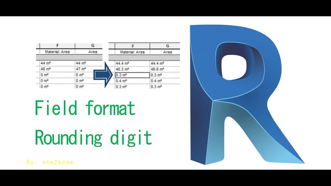 Revit rounding digit format - YouTube