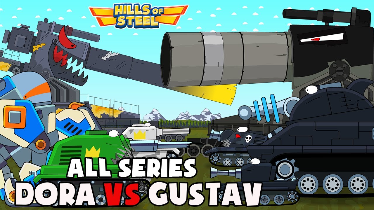 All series. Dora vs Gustav! cartoons about tanks - YouTube