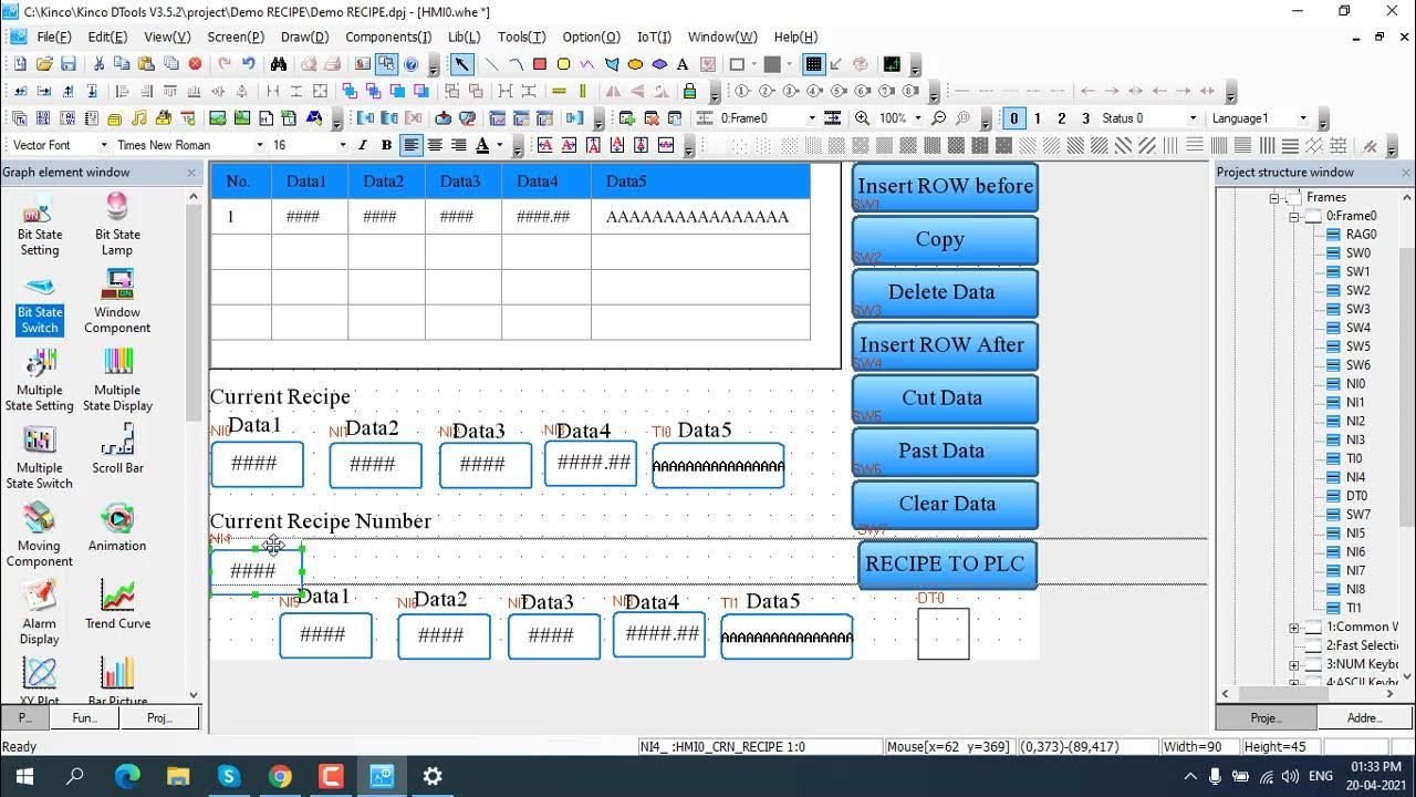 How to Use the Recipe Function in Kinco HMI? - YouTube