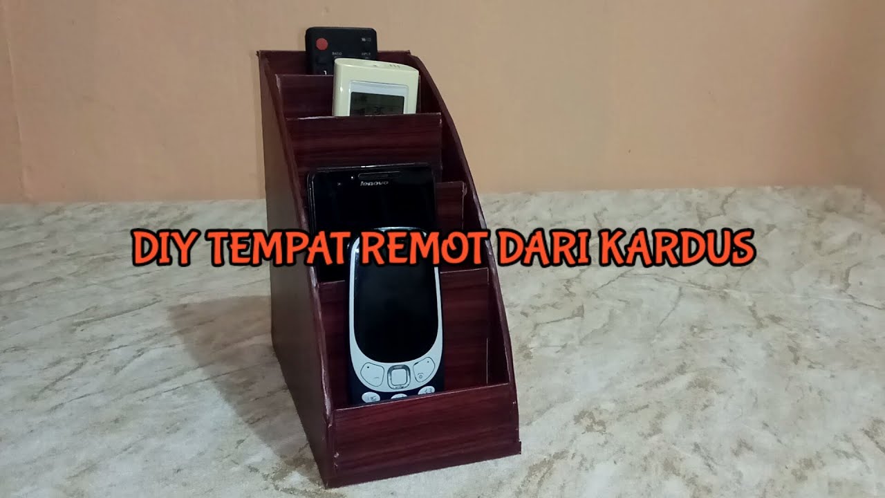 DIY remote stand | DIY tempat remot dari kardus - YouTube