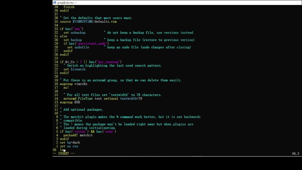 Basic vim configuration in 3 minutes. - YouTube