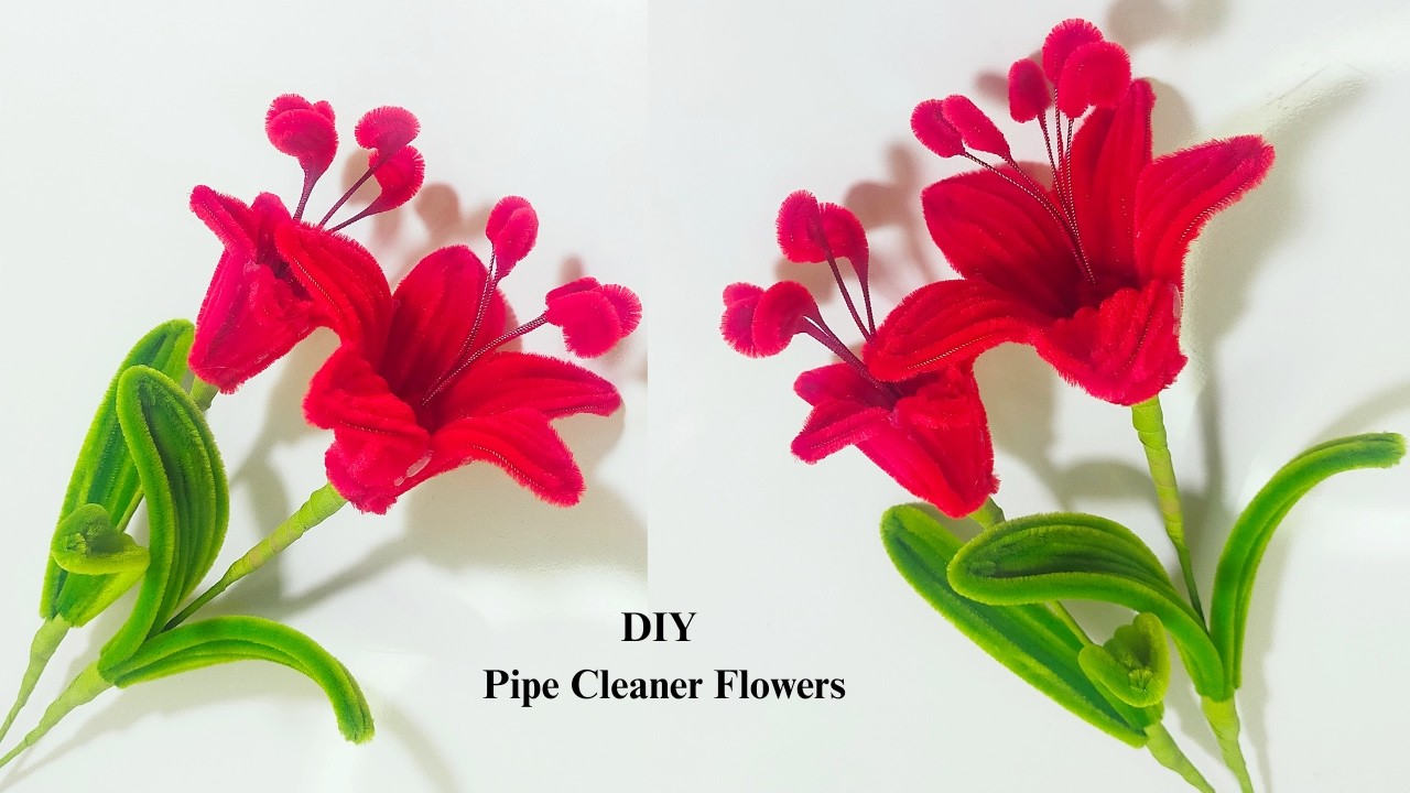 DIY Pipe Cleaner Flowers | How to make Pipe Cleaner Flowers | Tutorial ...