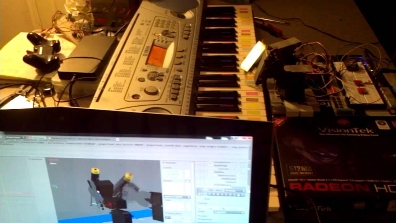 Robot plays piano - Homemade DIY -Python + Blender - YouTube