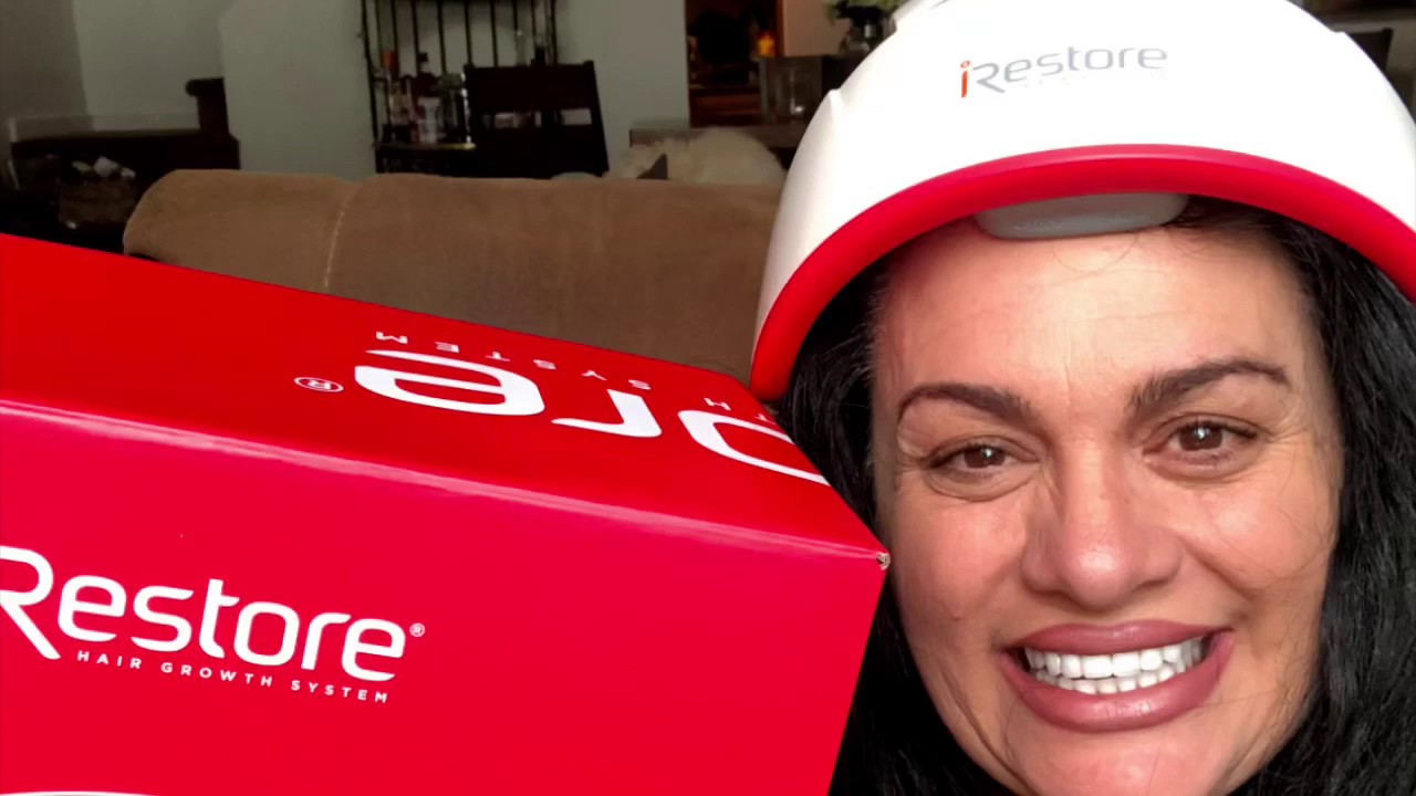 USING iRestore Laser Cap Device For My Hair Growth/Hair Loss - YouTube