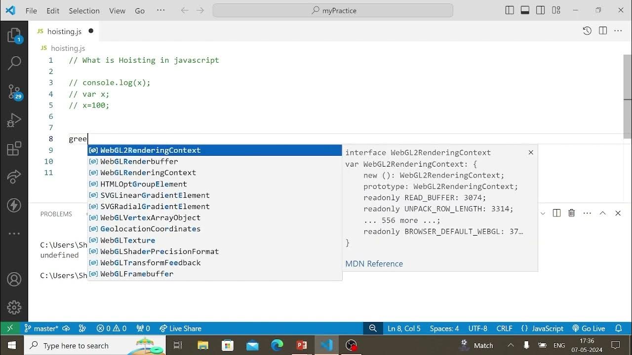 What is hoisting in Javascript ? - YouTube